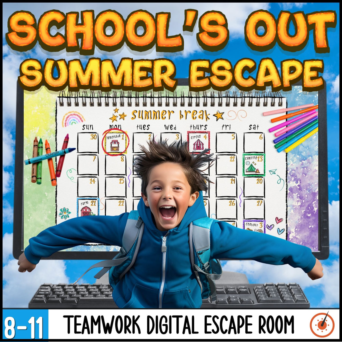 School’s Out! Summer Escape Room | Summer Digital Escape Room for Kids ...