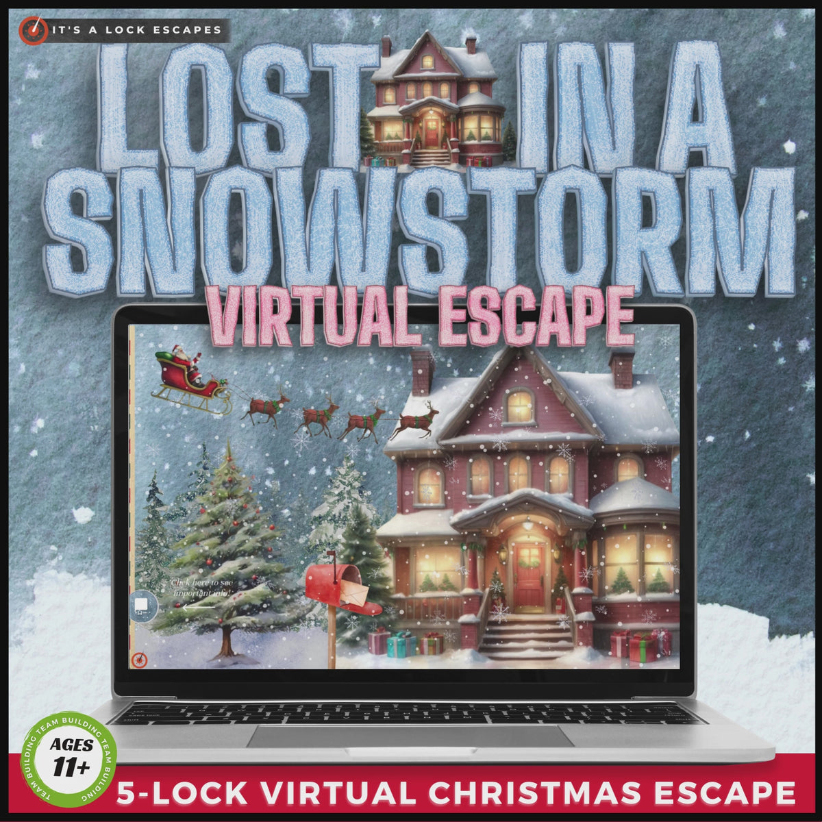 Lost in a Snowstorm Christmas Virtual Escape – It's a Lock Escapes